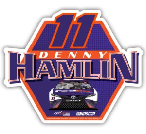 nascar # 11 denny hamlin 4-inch vinyl decal sticker