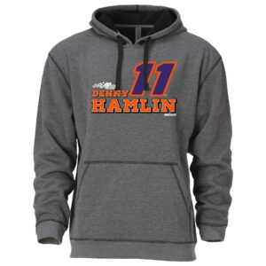 ouray sportswear nascar transit hood denny hamlin, charcoal/black, small