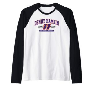 nascar - denny hamlin - arch raglan baseball tee