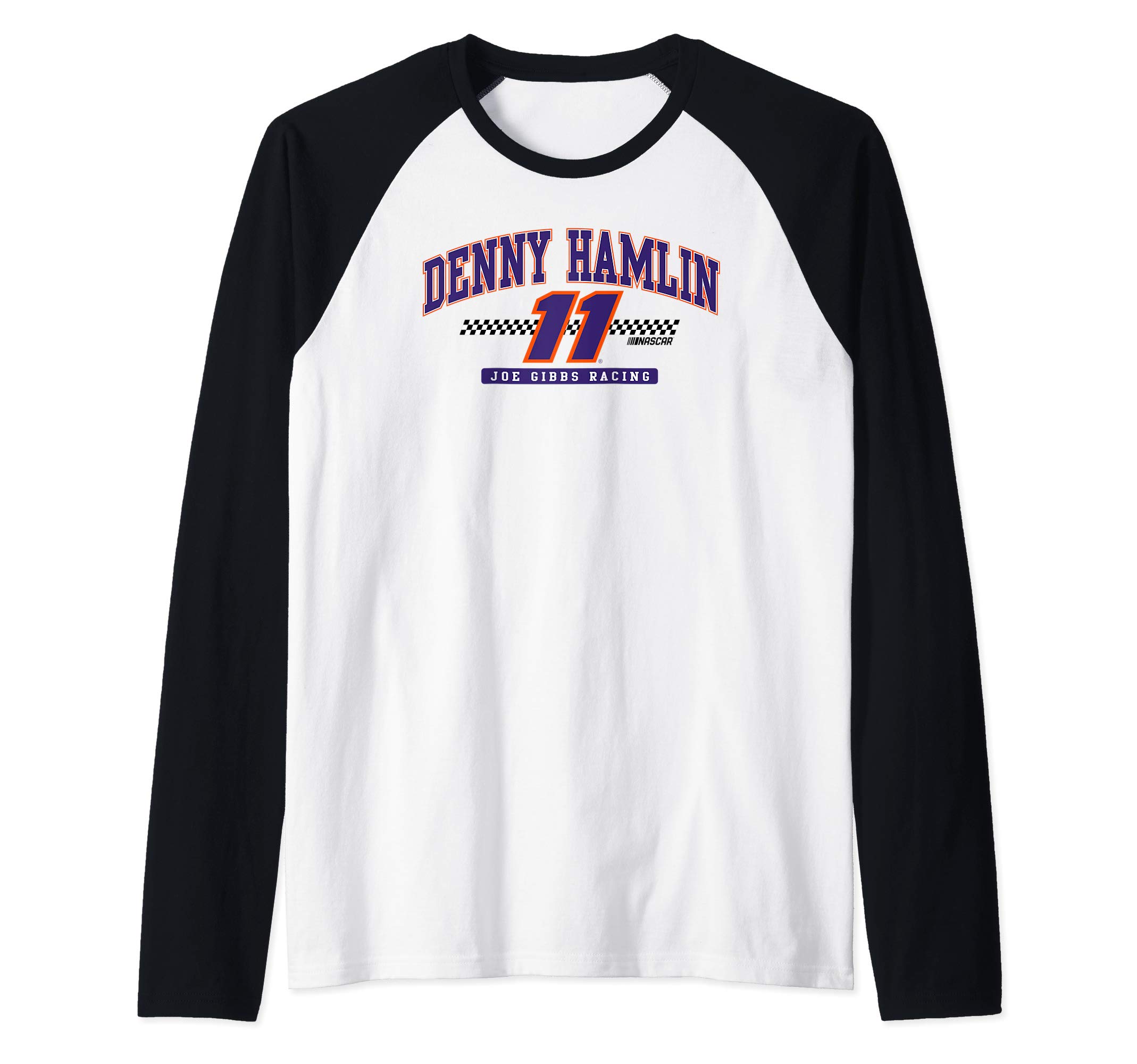 NASCAR - Denny Hamlin - Arch Raglan Baseball Tee