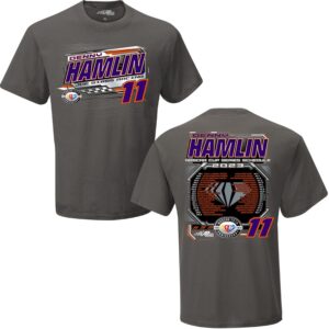 checkered flag sports denny hamlin 2023 cup series schedule t-shirt gray (as1, alpha, l, regular, regular, large)