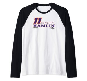 nascar - denny hamlin - driver raglan baseball tee