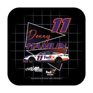 r and r imports nascar #11 denny hamlin 4-inch vinyl decal sticker retro design