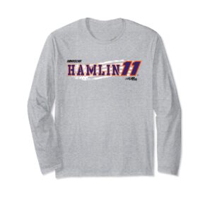 nascar - denny hamlin - waving flag long sleeve t-shirt