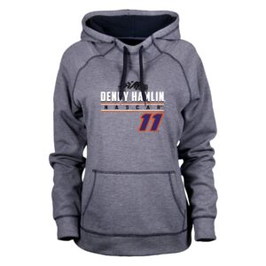 ouray sportswear nascar women's transit hood denny hamlin, charcoal/black, xx-large