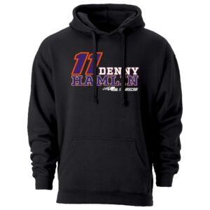 ouray sportswear nascar benchmark hood denny hamlin, black, xx-large