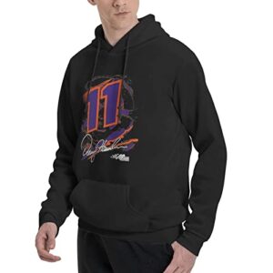 ASFRSH Denny Hamlin 11 Men's Pullover Hoodie Sweatshirt T-Shirt Hooded Sportswear Tracksuit Long Sleeve Casual with Pocket Black