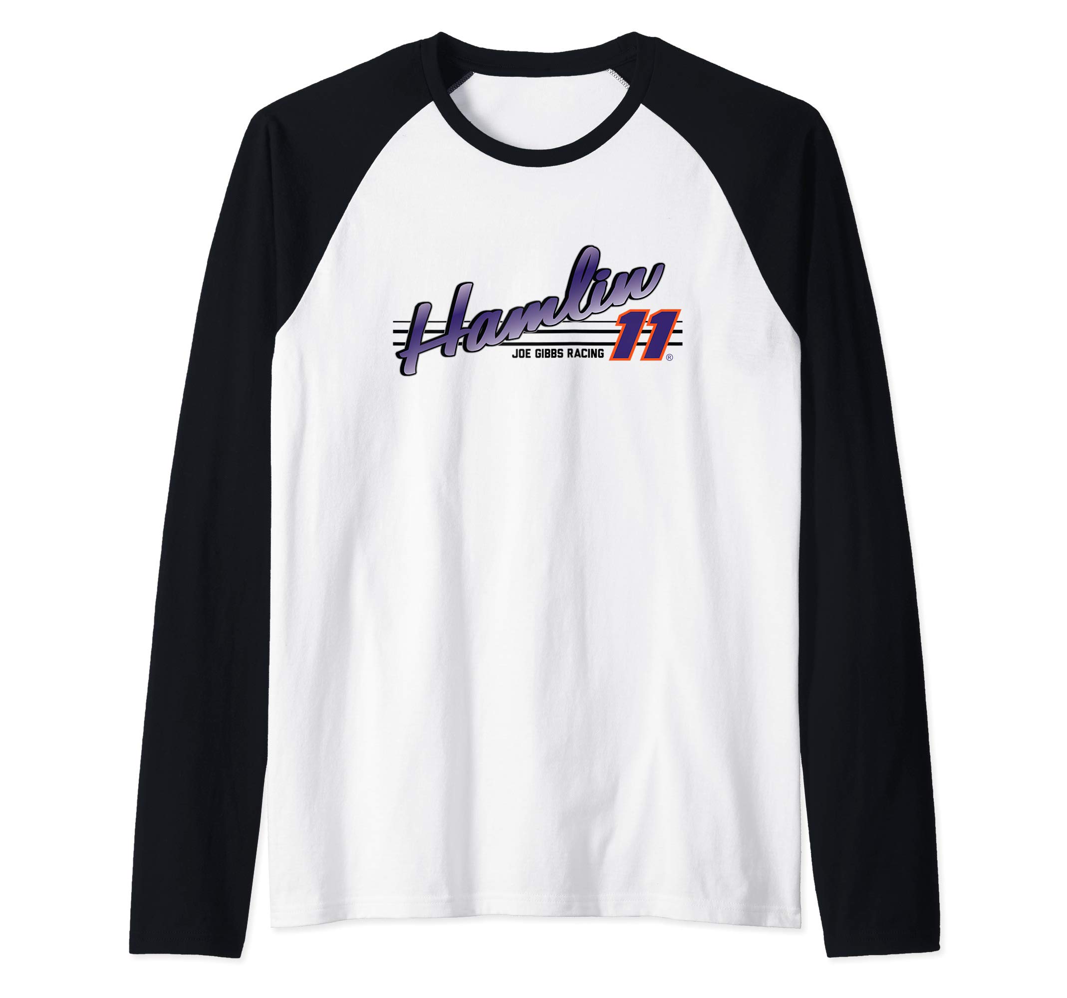 NASCAR - Denny Hamlin - Script Raglan Baseball Tee