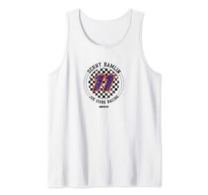 nascar - denny hamlin - checkered circle tank top