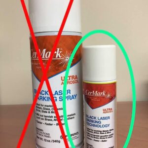 CerMark Ultra Laser Marking Aerosol, Improve Lasered Work, All In One High Performance Laser Marketing Aerosol For Metal, (2-Pack), 2 Oz