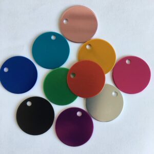 colorful round anodized aluminum stamping blanks discs 25mm (pack of 10) (color mix)