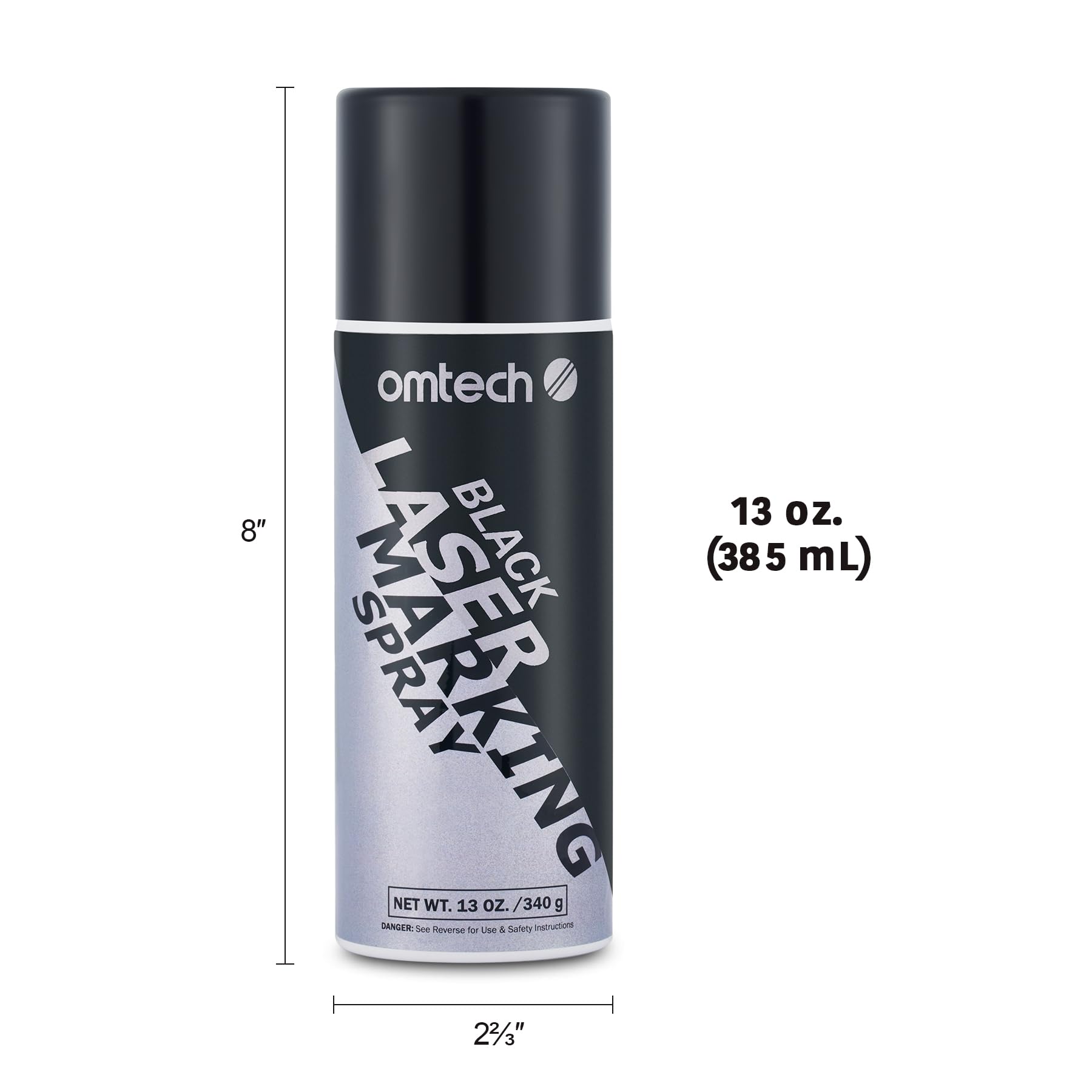 OMTech Laser Marking Spray, 13oz Aerosol Black CO2 Spray for Laser Engraving Metal, Laser Ink for Aluminum Stainless Steel Brass,Metal Laser Marking Fluid for CO2 Laser Engravers