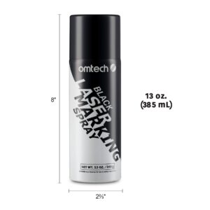 OMTech Laser Marking Spray, Metal Laser Marking Fluid for CO2 Laser Engravers, 3×13oz Aerosol Spray for Black Laser Engraving Metal, Laser Ink for Aluminum Stainless Steel Brass(3 pack)