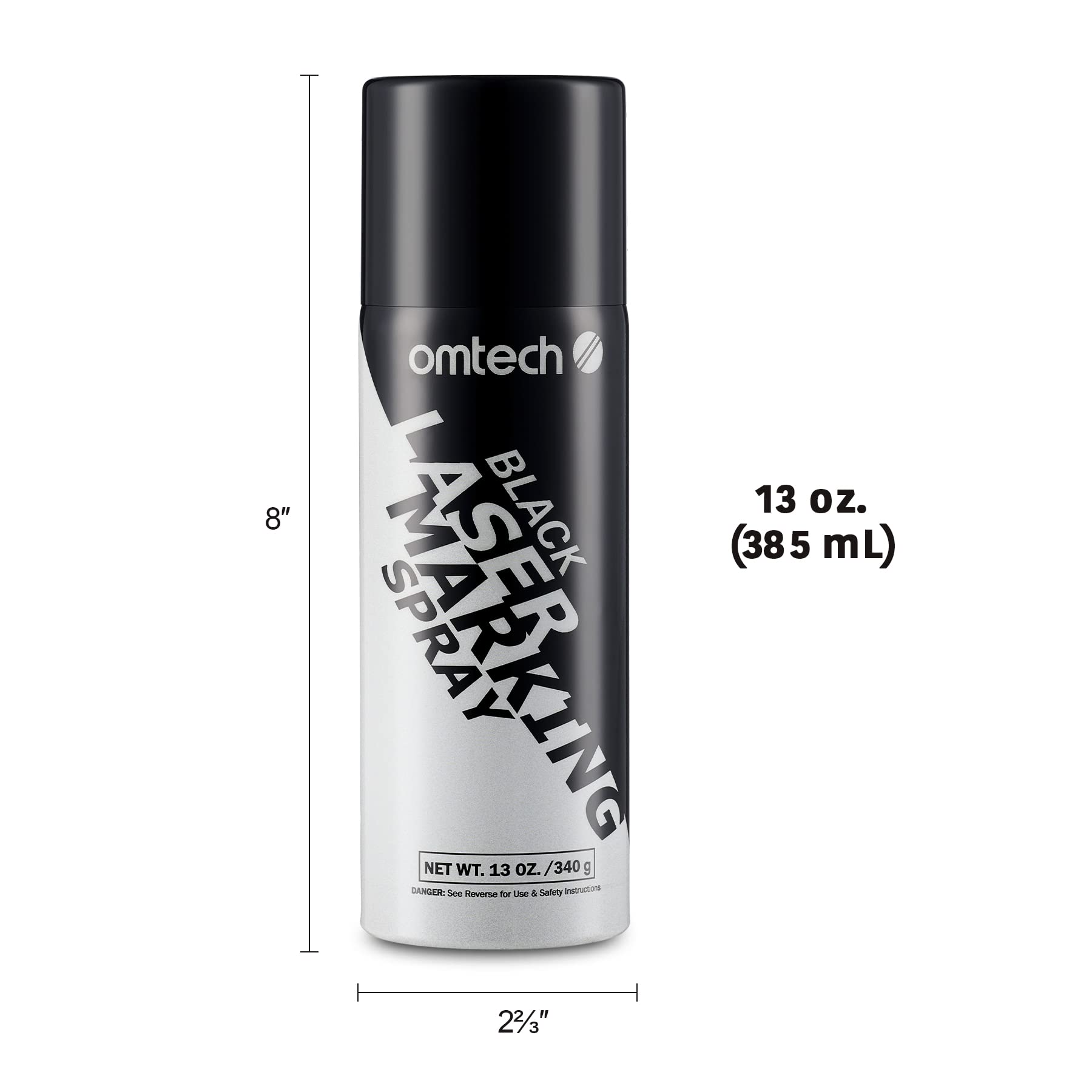 OMTech Laser Marking Spray, Metal Laser Marking Fluid for CO2 Laser Engravers, 3×13oz Aerosol Spray for Black Laser Engraving Metal, Laser Ink for Aluminum Stainless Steel Brass(3 pack)