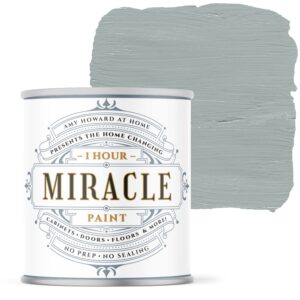 amy howard at home - one hour miracle paint - water-based enamel paint - scrubbable eggshell finish furniture paint - all in one paint - no stripping, sanding, or priming - 32 oz - bergere blue