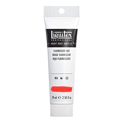 Liquitex Professional Heavy Body Acrylic Paint, 2-oz (59ml) Tube, Fluorescent Red