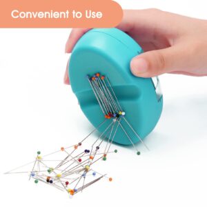 Coitak Magnetic Sewing Pincushion with 100 Plastic Head Pins, Magnetic Pins Holder for Sewing Quilting