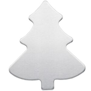 abbeciao 2"*2.4" aluminum christmas tree blanks ornaments for metal stamping and diy christmas crafts decoration 14ga. pack of 10