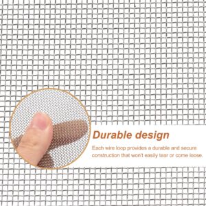 uxcell 20 Mesh 304 Stainless Steel Woven Wire Mesh Screen, 118 inch x 24 inch Hard and Heat Resisting Wire Mesh for Wall, Hole, Garden, DIY Project, Never Rust, Easy to Cut