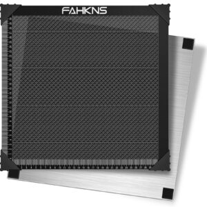 fahkns honeycomb working table, 13.8"x13.8"x0.87" honeycomb laser bed for most laser engravers, for fast heat dissipation and table-protecting with aluminum plate