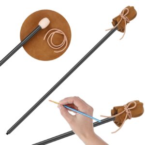 mahl stick for steadying painter hand 32.7 inch artists drawing tool artist's and painter's hand rest tool with artificial leather for painting art watercolor oil paint sketching supplies