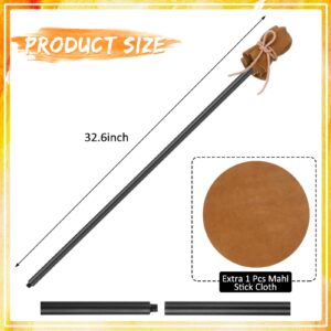 Mahl Stick for Steadying Painter Hand 32.7 Inch Artists Drawing Tool Artist's and Painter's Hand Rest Tool with Artificial Leather for Painting Art Watercolor Oil Paint Sketching Supplies