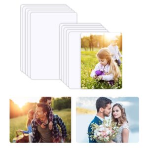 10 pcs aluminum sublimation photo blanks, heat press metal sign blanks wall poster frame blank in 2 size (6x8 inch and 8x10 inch), sublimation picture blanks for personalized gifts and decorations