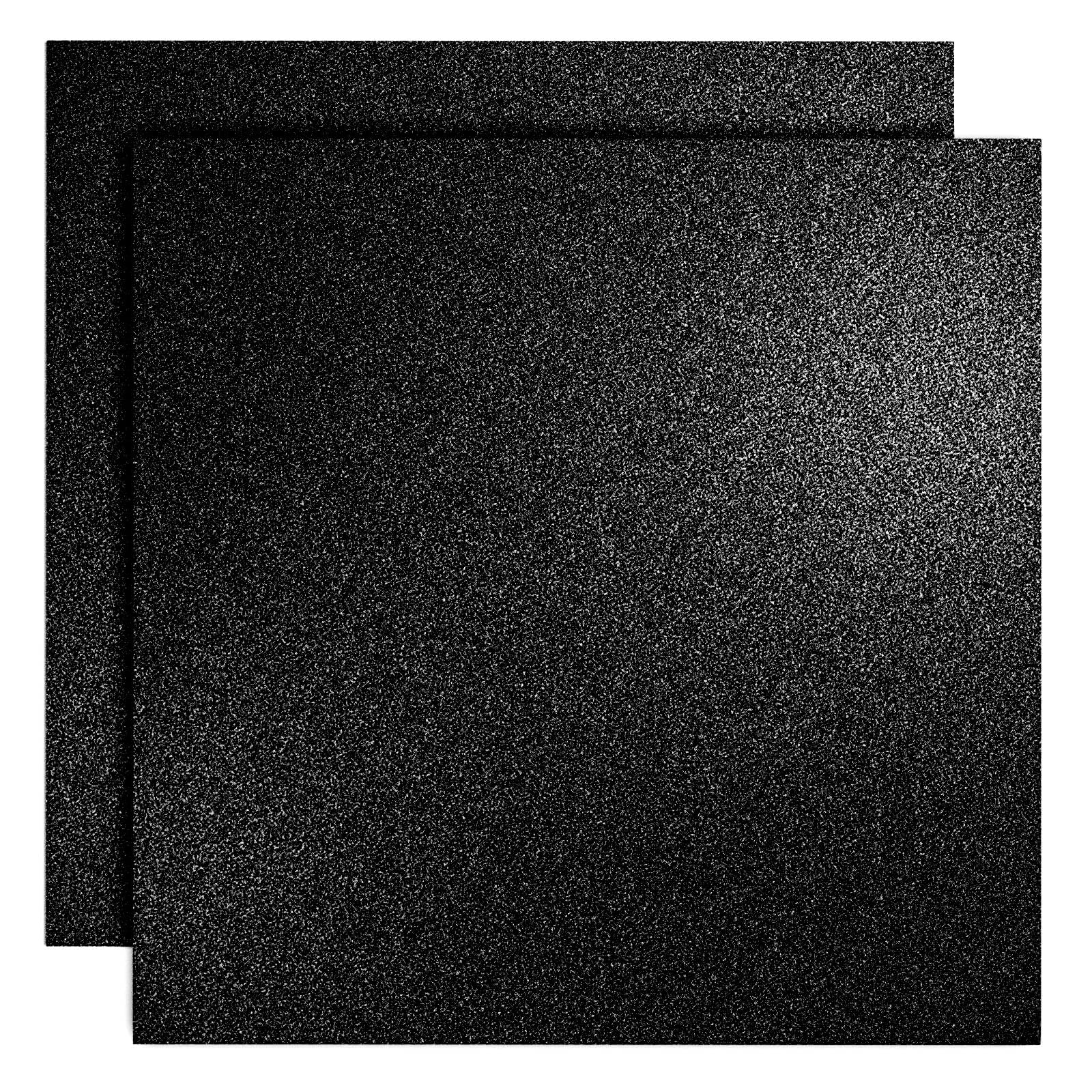 YINUOYOUJIA Black Glitter Cardstock Paper 12 Sheets 12" x 12" Heavyweight Glitter Cardstock Construction Premium Sparkly Paper for Cricut Machine, Craft, Scrapbooking, DIY Projects, Decorations 300GSM