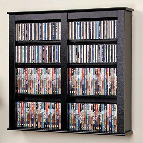 Prepac Double Wall Mounted Storage, Black