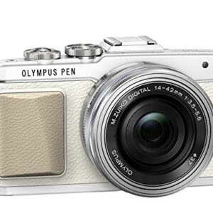 Olympus PEN Lite E-PL7 (White) with 14-42mm F3.5-6.3 EZ Lens (Silver) - International Version (No Warranty)