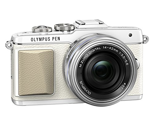 Olympus PEN Lite E-PL7 (White) with 14-42mm F3.5-6.3 EZ Lens (Silver) - International Version (No Warranty)