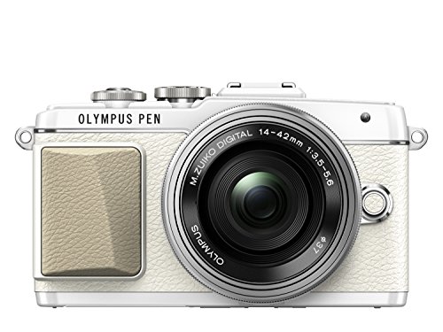 Olympus PEN Lite E-PL7 (White) with 14-42mm F3.5-6.3 EZ Lens (Silver) - International Version (No Warranty)