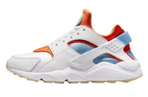 nike men's air huarache white/safety orange (dx2345 100) - 11