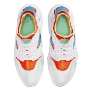 Nike Men's Air Huarache White/Safety Orange (DX2345 100) - 11