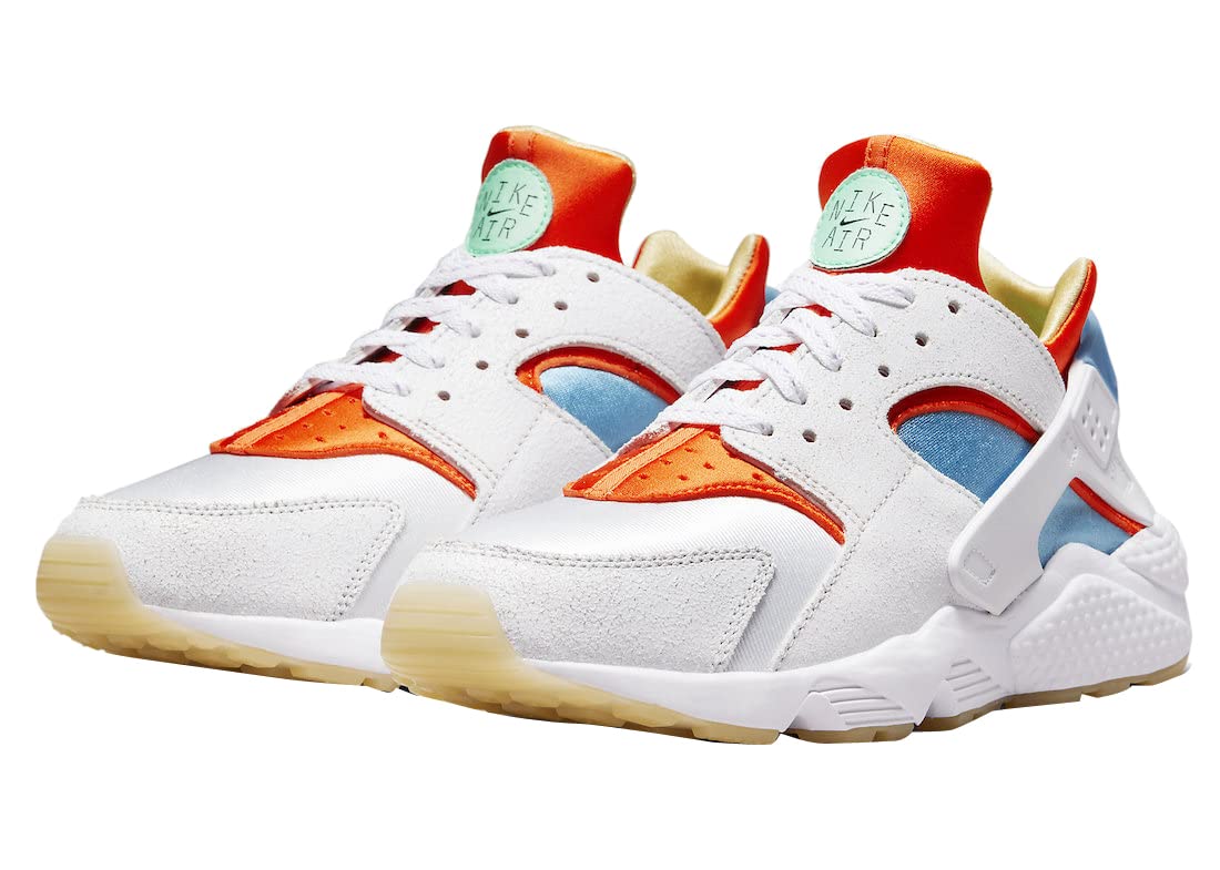 Nike Men's Air Huarache White/Safety Orange (DX2345 100) - 11