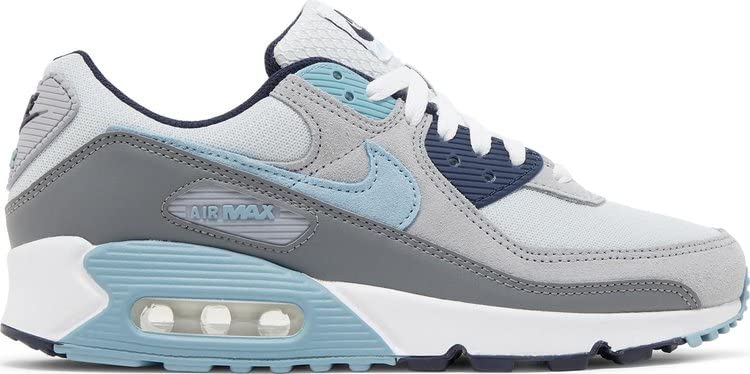 Nike Air Max 90 Men's Shoes (Pure Platinum/Worn Blue, us_Footwear_Size_System, Adult, Men, Numeric, Medium, Numeric_9)