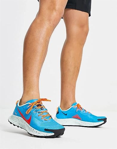 Nike Men's Pegasus Trail 3 Running Shoe, Laser Blue/Habanero Red, 10.5