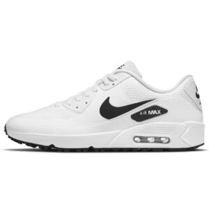 nike men's air max 90 g spikeless golf shoes, white/black, 12