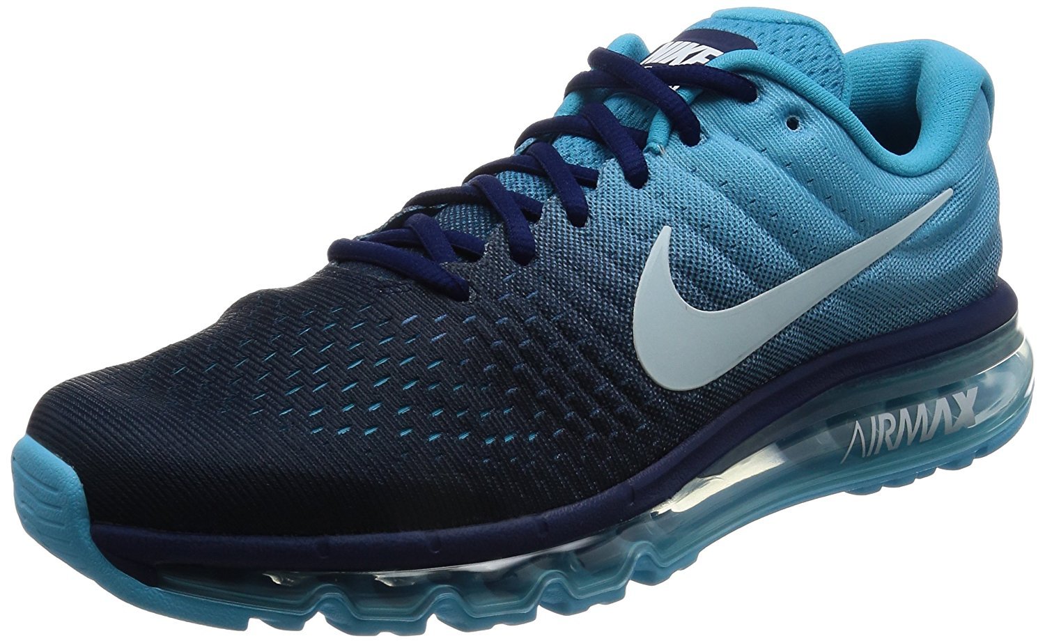 Nike Mens Air Max 2017 Low Top Lace Up Running Sneaker (10.5, Binary Blue/Glacier Blue)