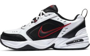 nike air monarch iv white/black-varsity red, 12