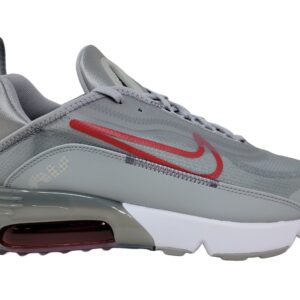 Nike Men's Air Max 2090 DC4117 Running Shoes, Lt Smoke Grey/University Red, 11 M US