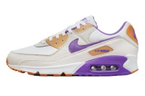 nike air max 90 men's shoes size - 12 white/action grape-phantom