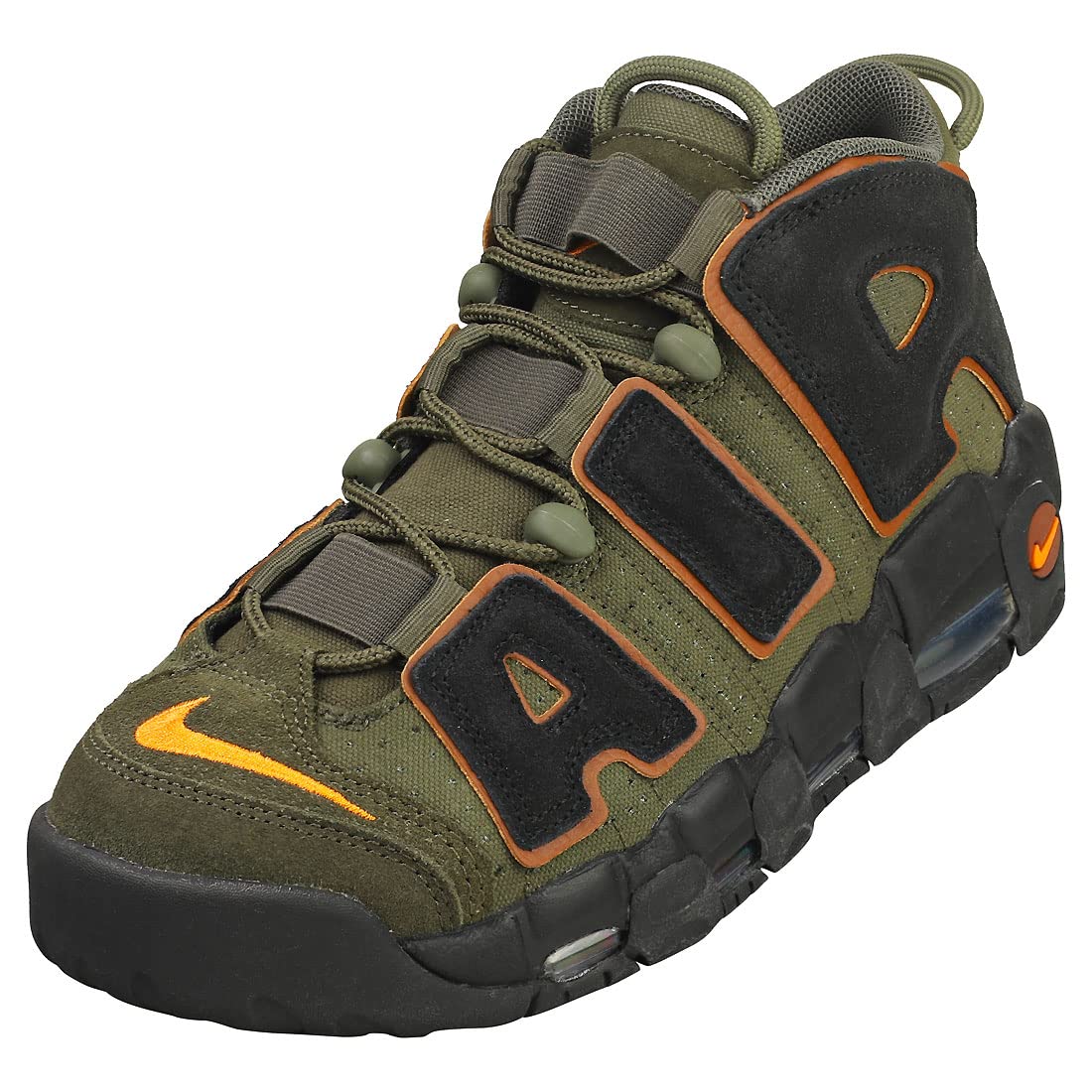 Nike mens Air More Uptempo Shoes, Cargo Khaki/Black-pecan-alpha, 8.5