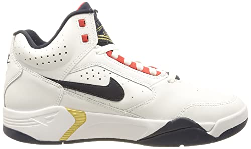 Nike Men's Air Flight Lite shoe, White/Navy/Red/Gold, 9.5