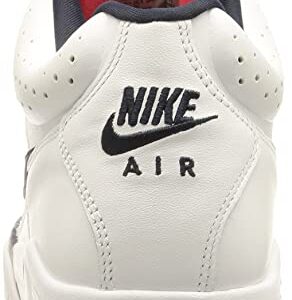 Nike Men's Air Flight Lite shoe, White/Navy/Red/Gold, 9.5