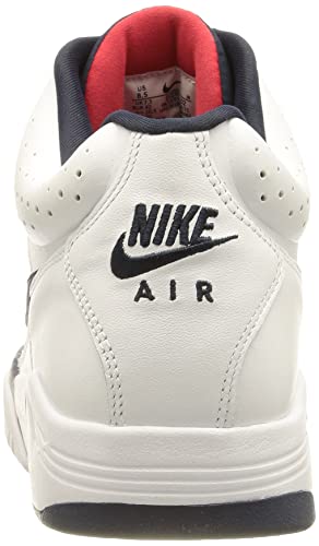 Nike Men's Air Flight Lite shoe, White/Navy/Red/Gold, 9.5