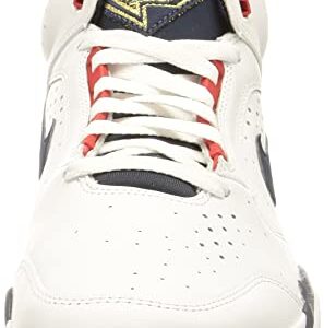 Nike Men's Air Flight Lite shoe, White/Navy/Red/Gold, 9.5