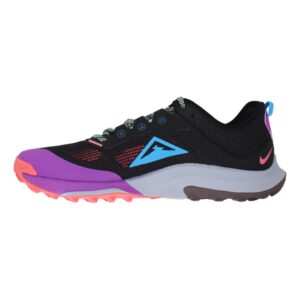 nike men's air zoom terra kiger 8 trail running shoe, black/vivid purple/enamel green/laser blue, 11.5 m us black/laser blue-vivid purple