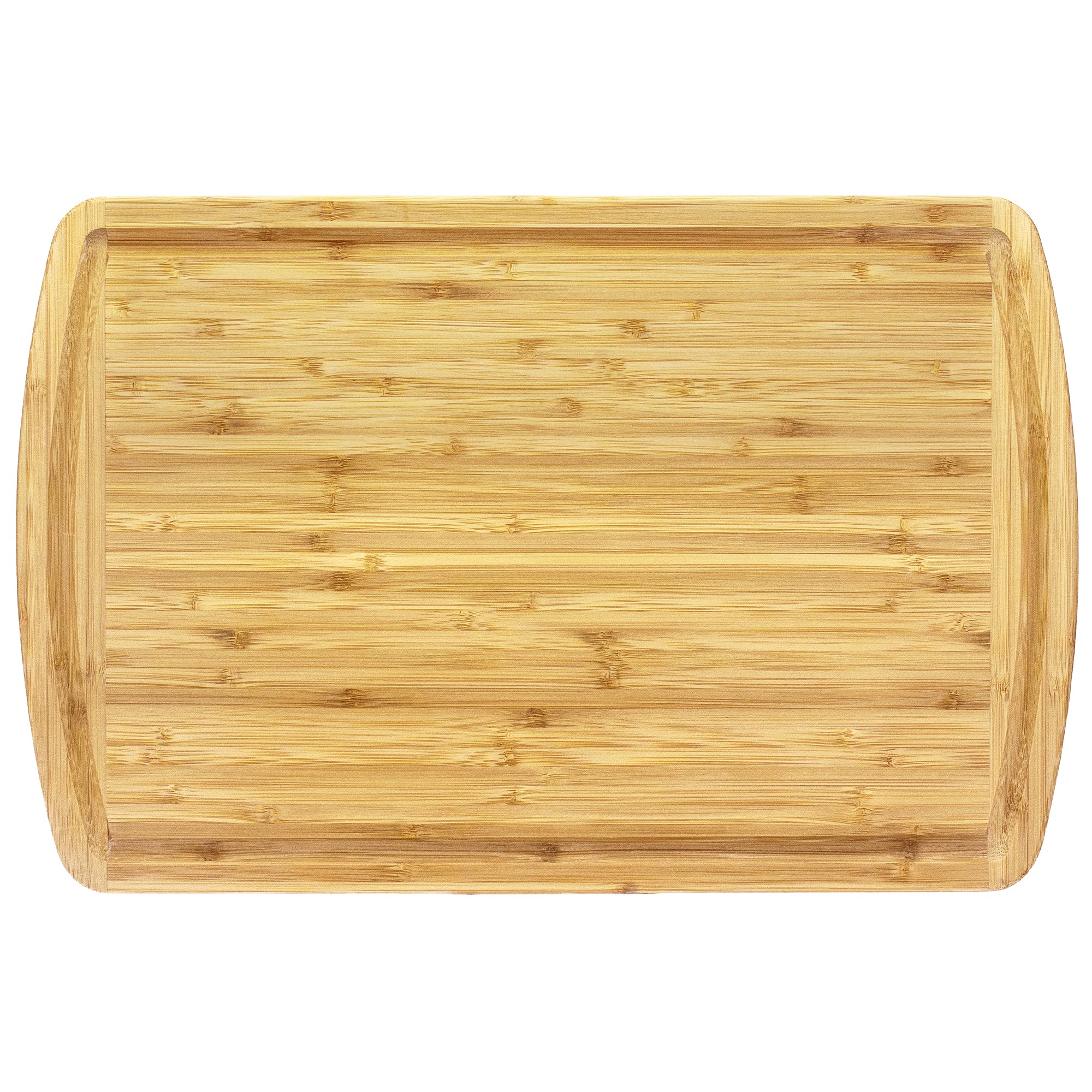 Totally Bamboo Malibu Bamboo Cutting Board with Juice Groove, 18" x 12", Natural