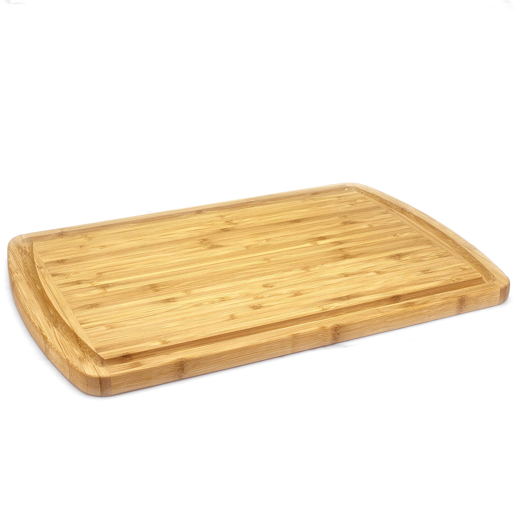 Totally Bamboo Malibu Bamboo Cutting Board with Juice Groove, 18" x 12", Natural